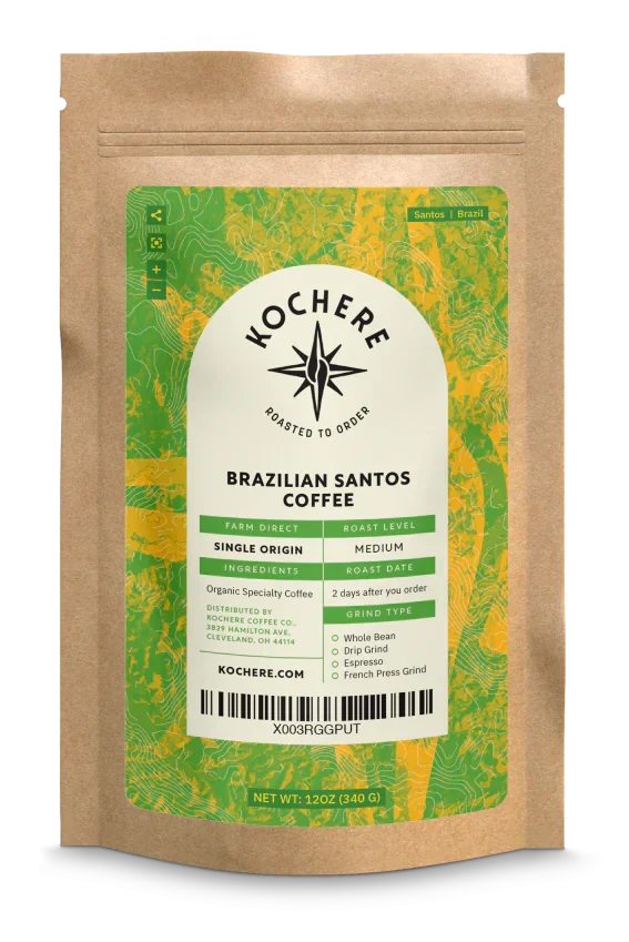 Brazilian Santos Coffee - Single origin - Medium Roast – Kochere Coffee Co.